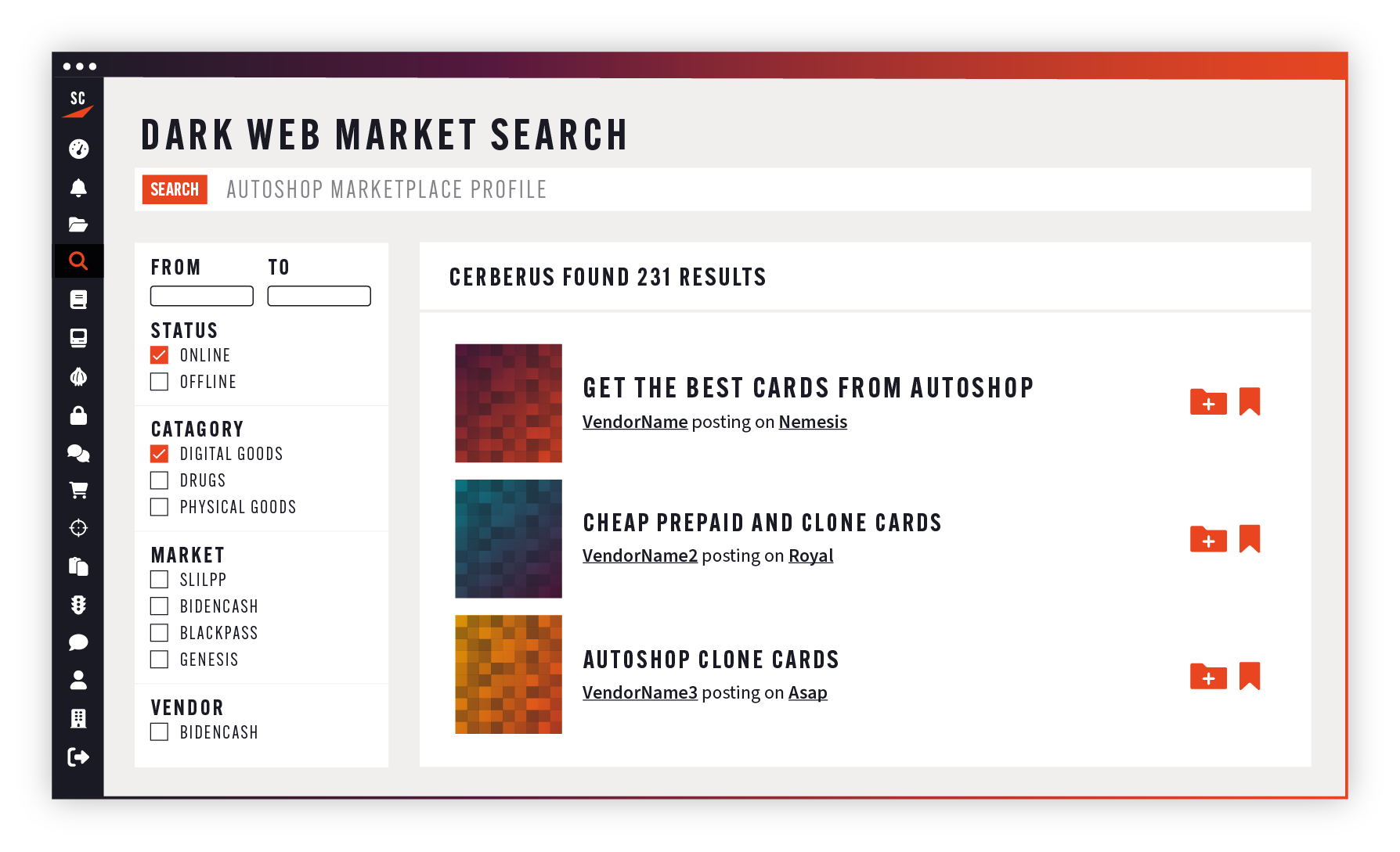 Defend Against Fraud on the Dark Web › Searchlight Cyber